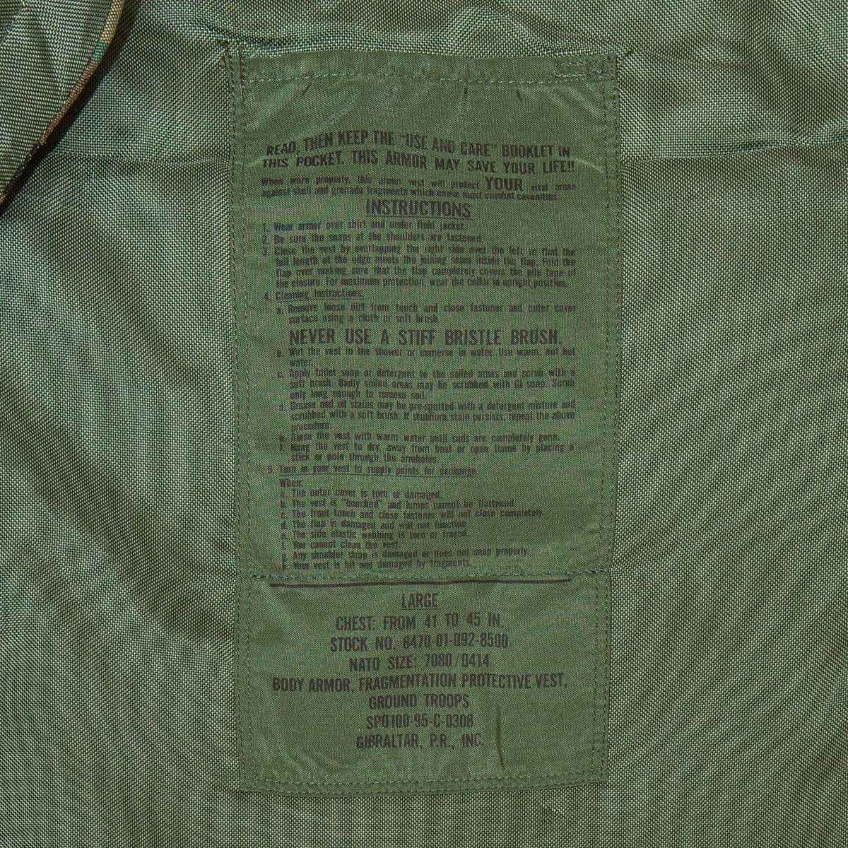 NOS 90s Vintage PASGT Fragmentation 'Flak' Vest - Large – Omega Militaria