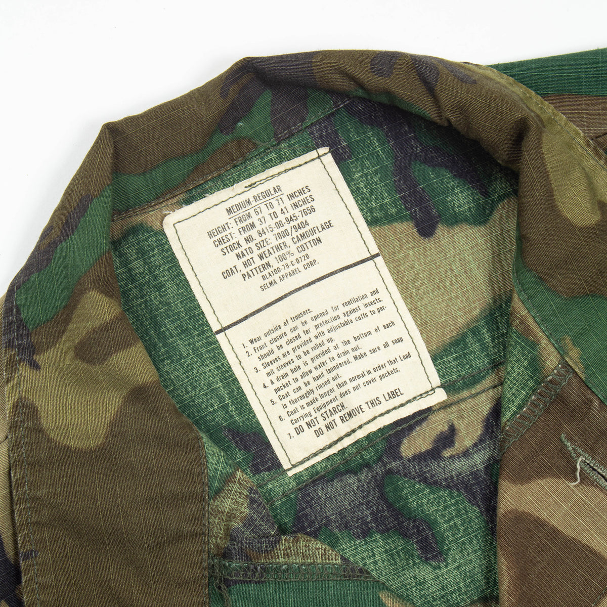 NOS 70s Vintage RDF ERDL HWU Combat Coat - Large – Omega Militaria