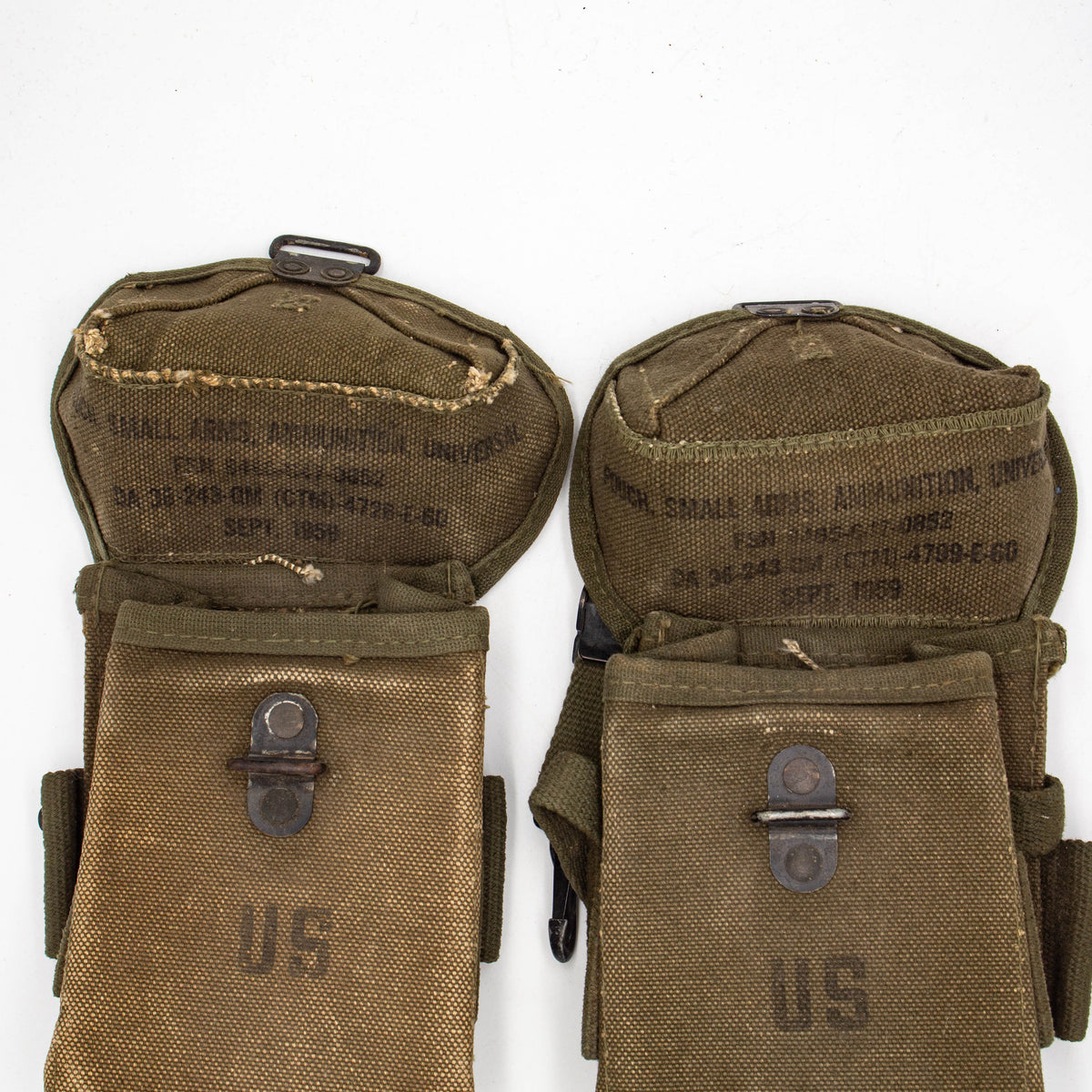 60s Vietnam War 2x M-1956 M56 Ammunition Pouch Set – Omega Militaria