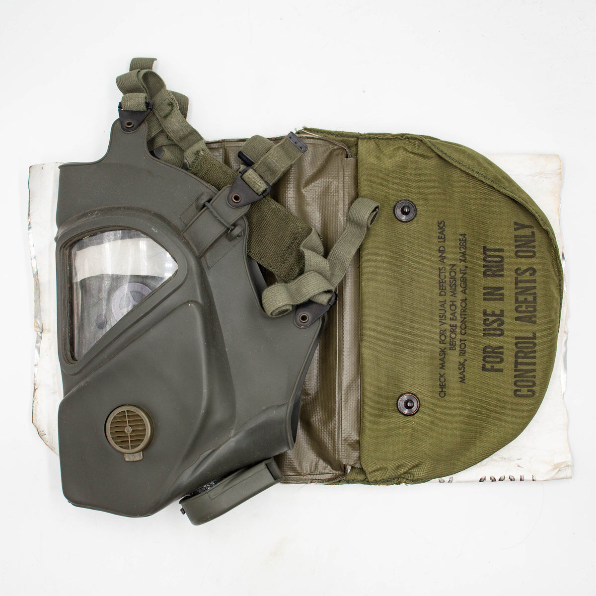 NOS US Military Vietnam War XM28E4 Riot Control Agent Gas Mask – Omega ...