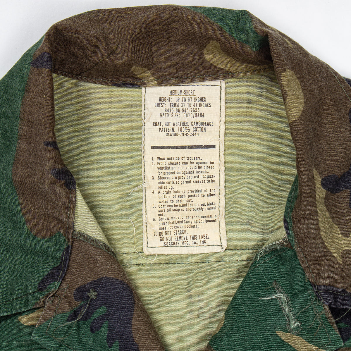 70s Vintage RDF ERDL HWU Combat Coat - Large – Omega Militaria