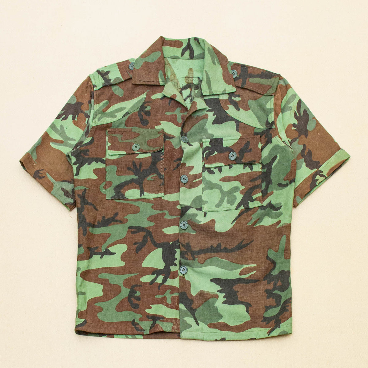 60s Vintage ARVN BDQ ERDL Sateen Shirt - Small – Omega Militaria