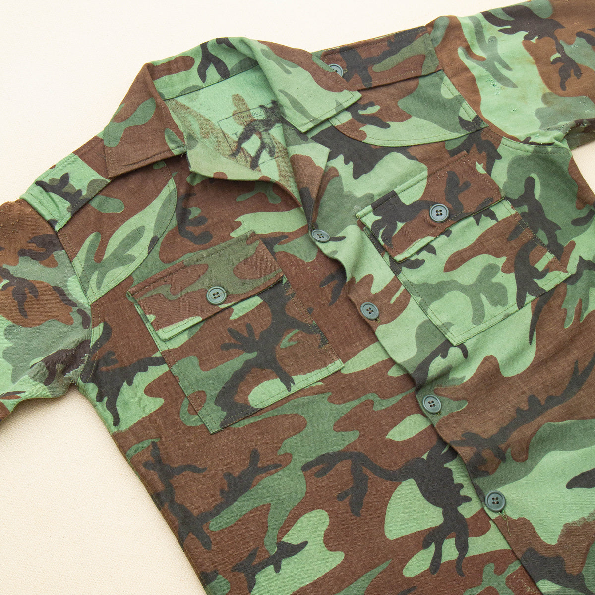 60s Vintage ARVN BDQ ERDL Sateen Shirt - Small – Omega Militaria