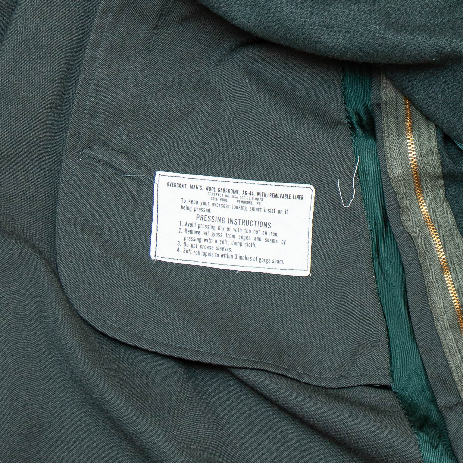 NOS 70s Vintage US Army Wool Gabardine Overcoat - Small – Omega Militaria