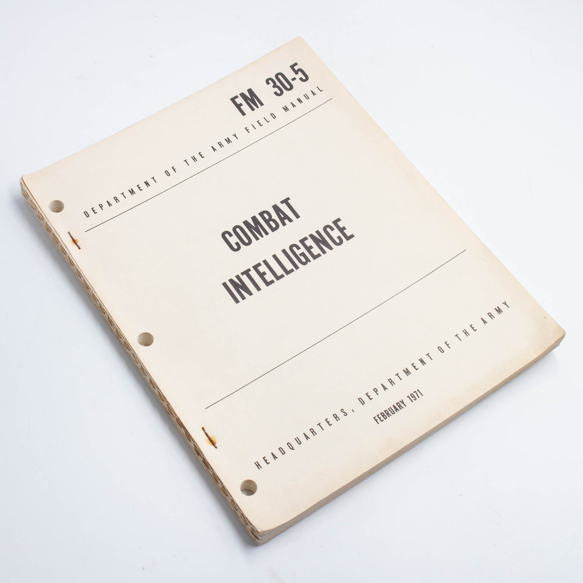 1971 US Army Combat Intelligence Field Manual – Omega Militaria