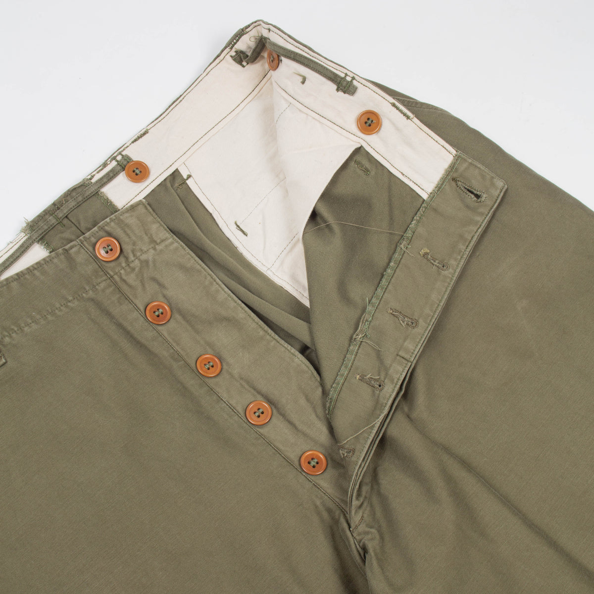 Rare 40s WW2 Vintage US Army Olive Drab M-1943 Field Trousers - 38x33 ...