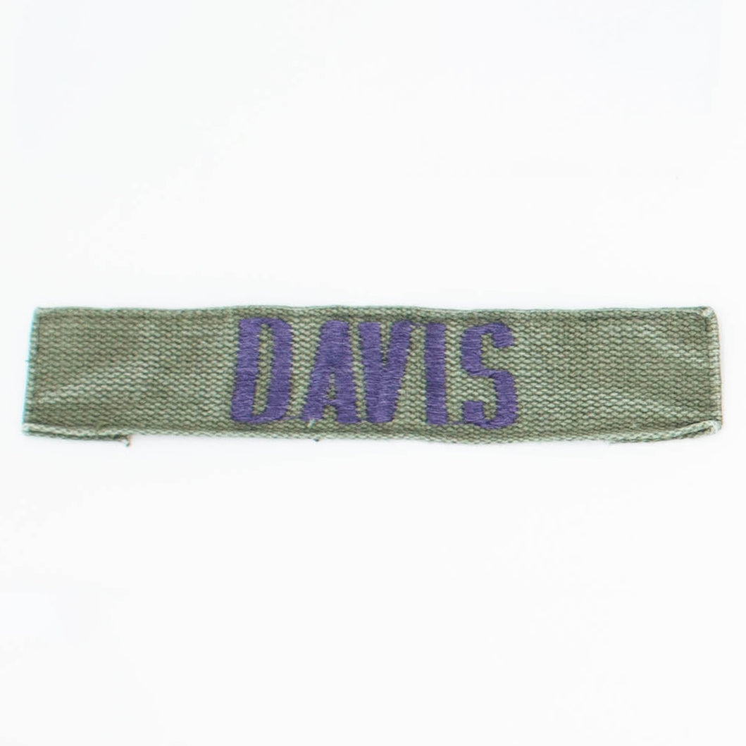 70s Vintage USAF US-Made 'Davis' Tape Patch – Omega Militaria