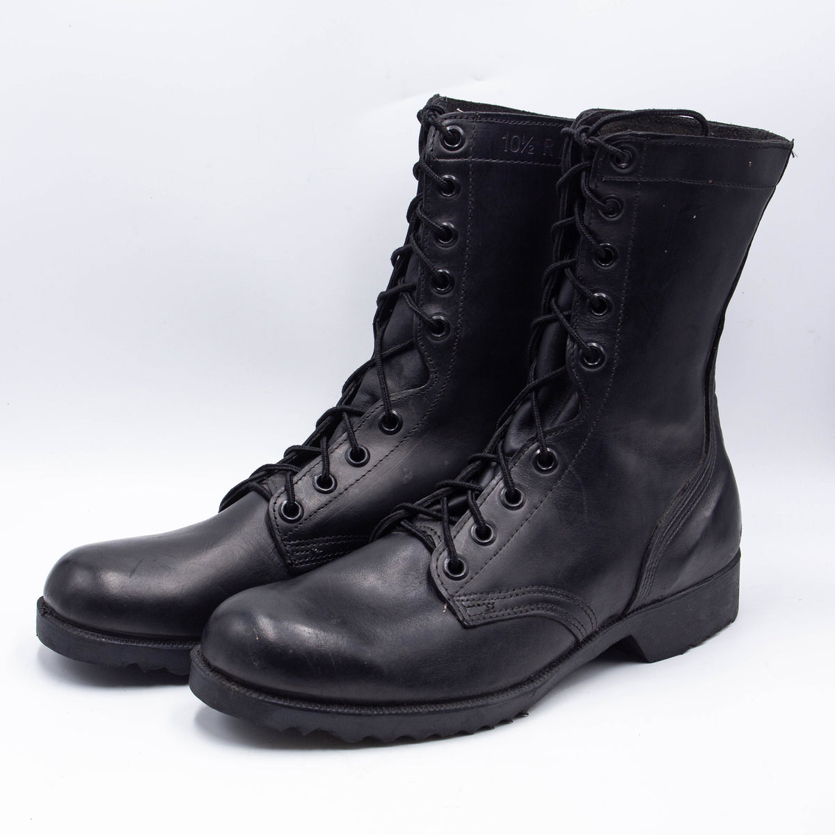 NOS 80s Vintage US Army Black Leather Combat Boots - UK 9.5 – Omega ...