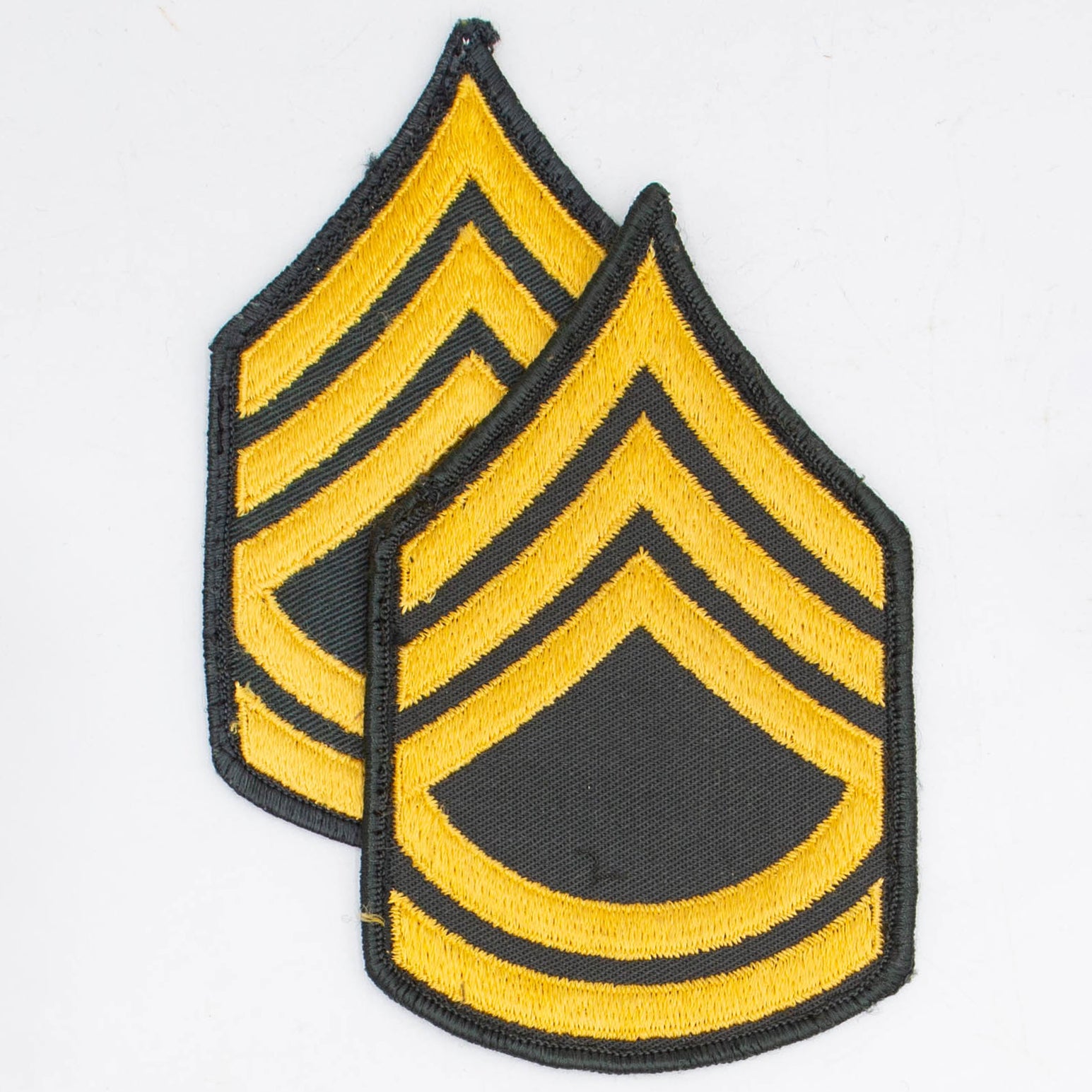 60s Vintage Merrowed Edge Sergeant First Class Rank Patch Set – Omega ...