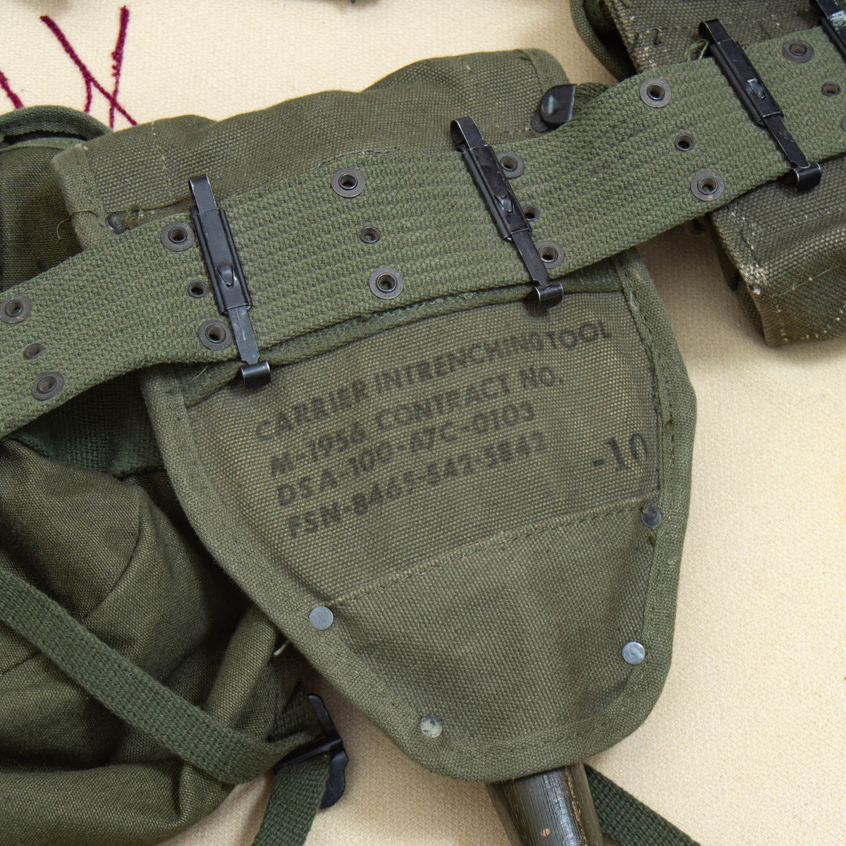 Mint NOS Vietnam War US Army M-1956 Webbing Set – Omega Militaria