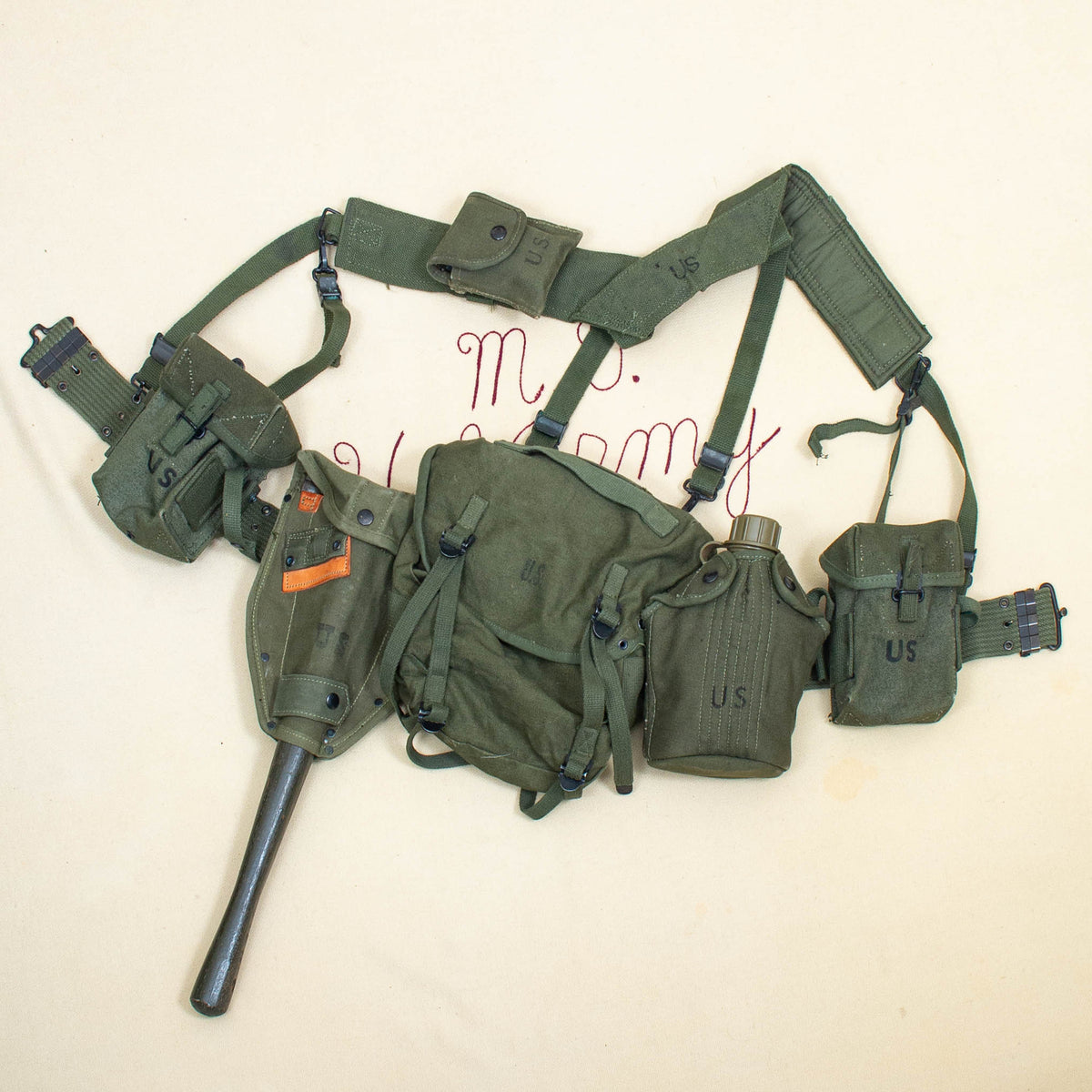 Mint NOS Vietnam War US Army M-1956 Webbing Set – Omega Militaria