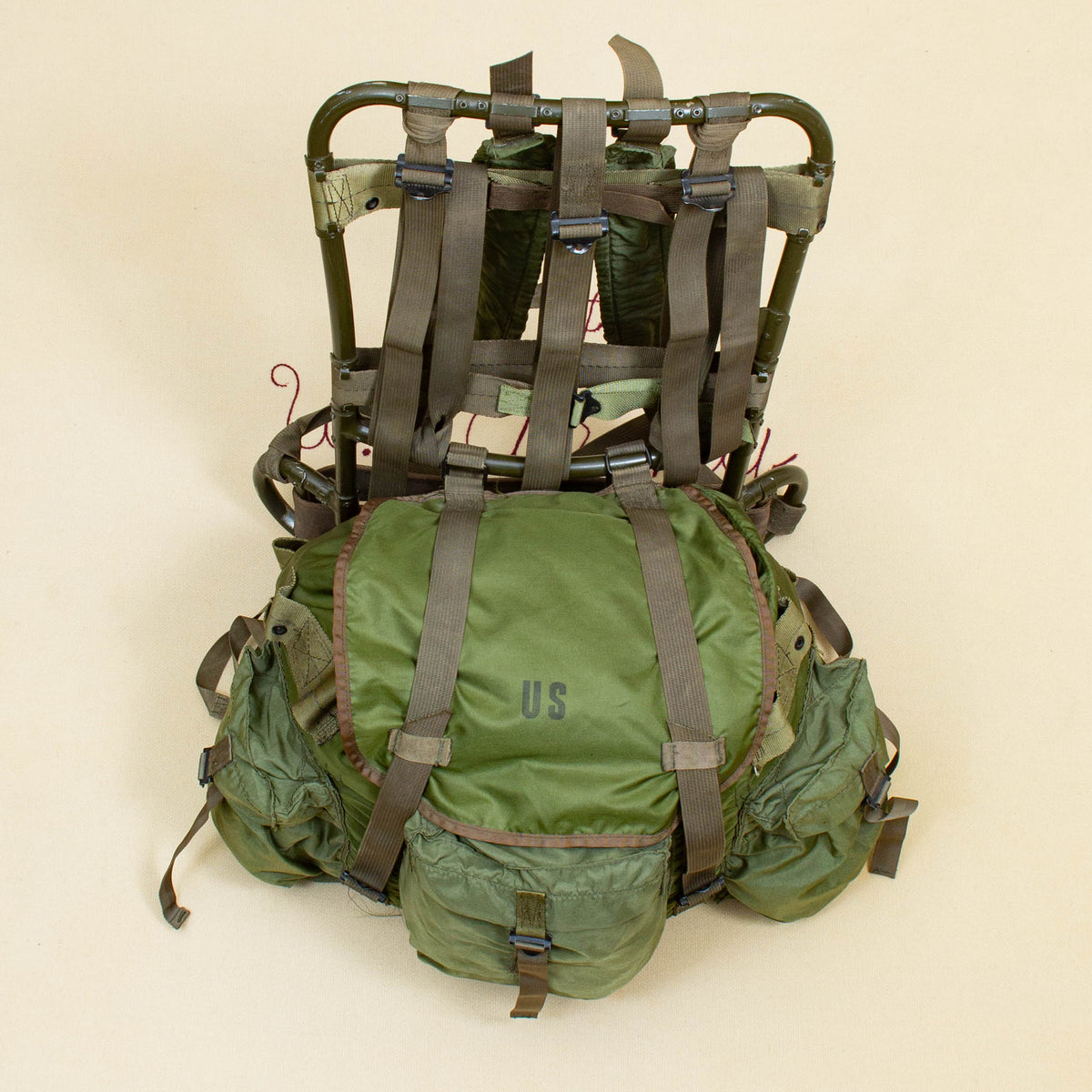 NOS 1968 Dated Vietnam War Lightweight Rucksack w/ Frame & Straps ...