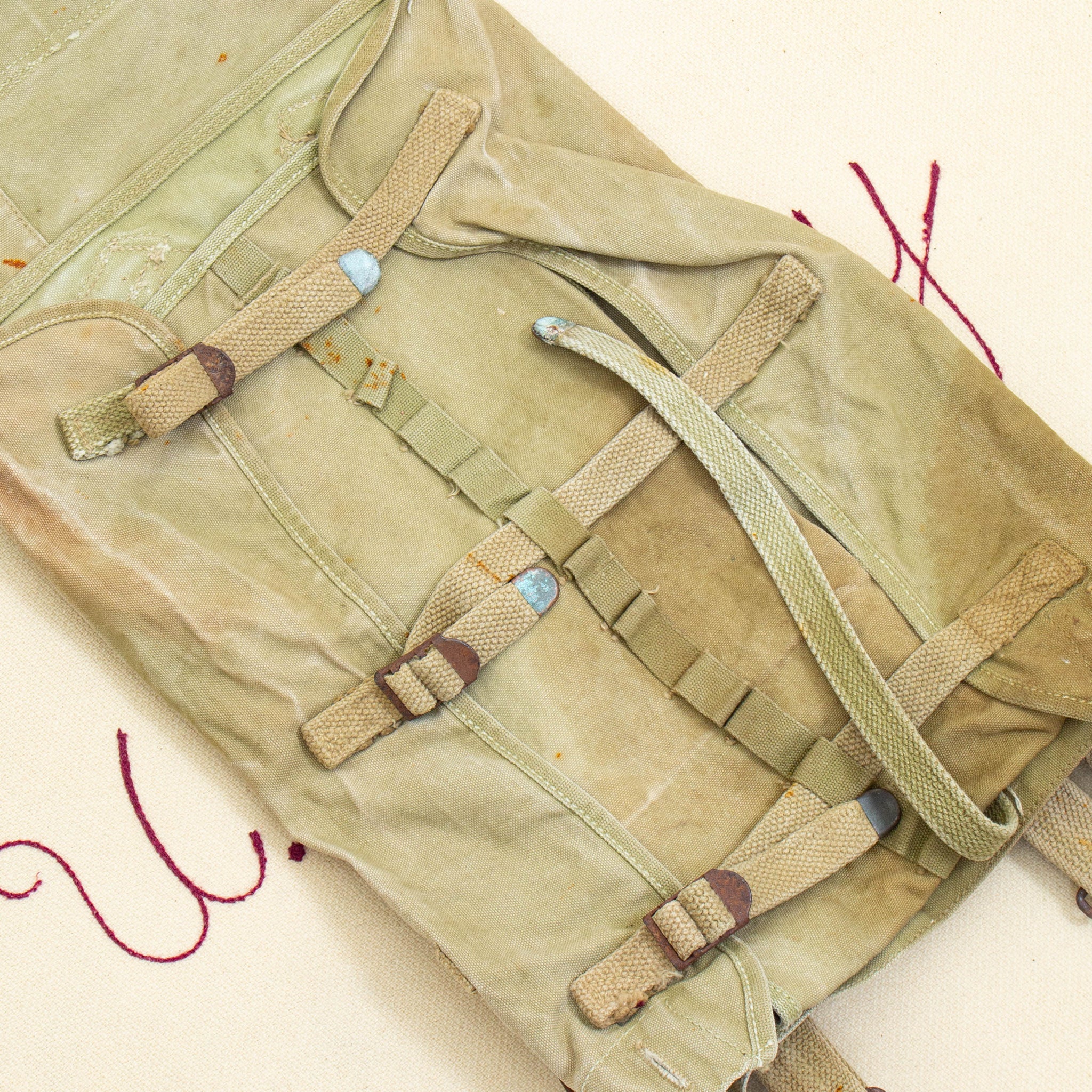 1912 Dated WWI US Army M1910 Doughboy Pack / Haversack w/ Meat Can Pou ...