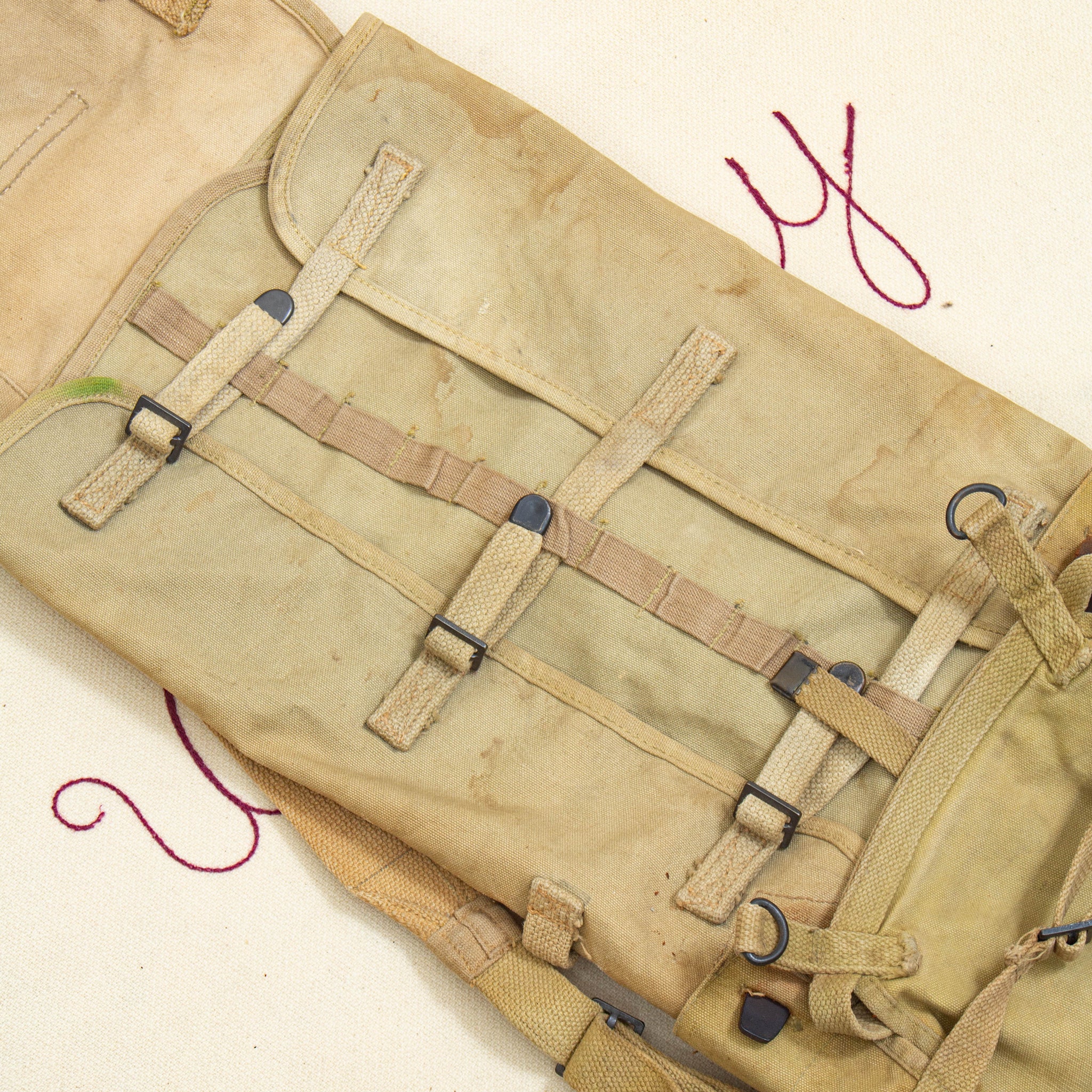 1918 Dated WWI US Army M1910 Doughboy Pack / Haversack w/ Meat Can Pou ...