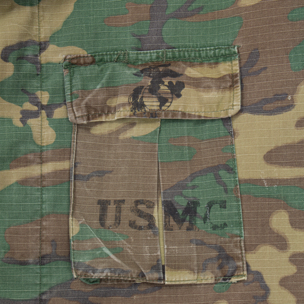 70s Vintage USMC RDF ERDL HWU Combat Coat - Large – Omega Militaria