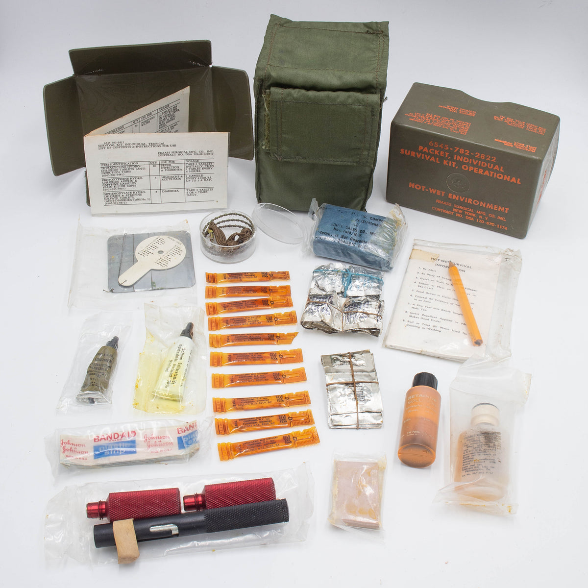 60s Vietnam War Vintage Hot-Wet Survival Kit – Omega Militaria