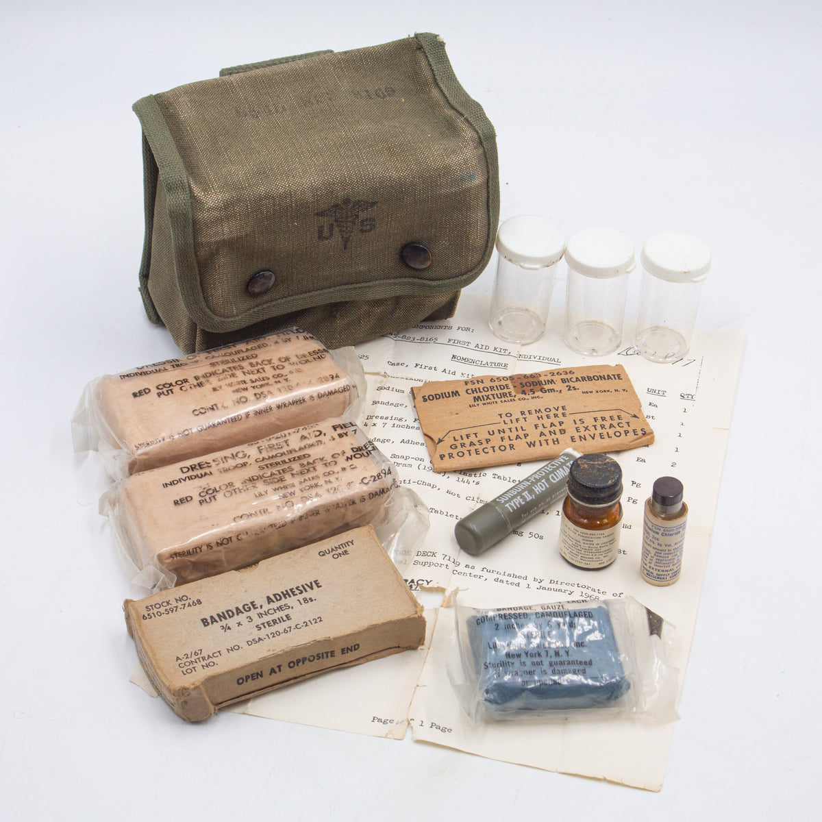 Rare Complete Vietnam War USMC Jungle First Aid Kit (JFAK) – Omega ...
