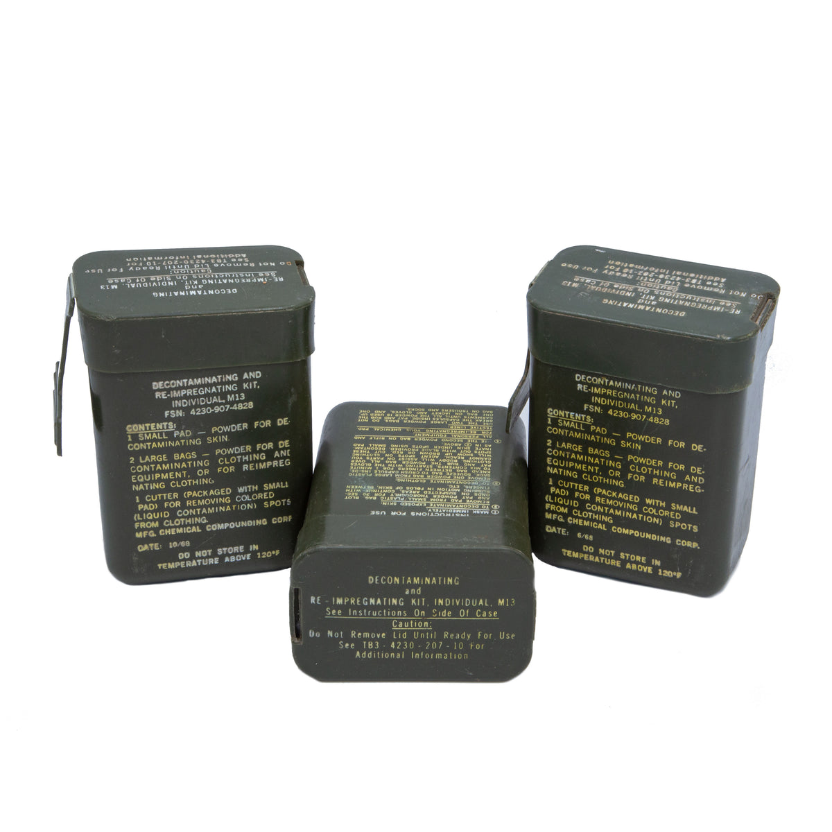 Original Vietnam War 1968/69 Dated Decontamination Kit for M17 Gas Mas ...